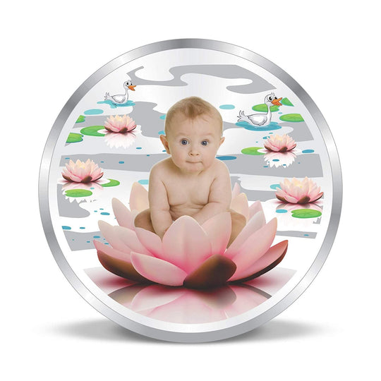 Precious Moments - Buy Silver Coin for New-Born Baby (999 purity) | by ACPL